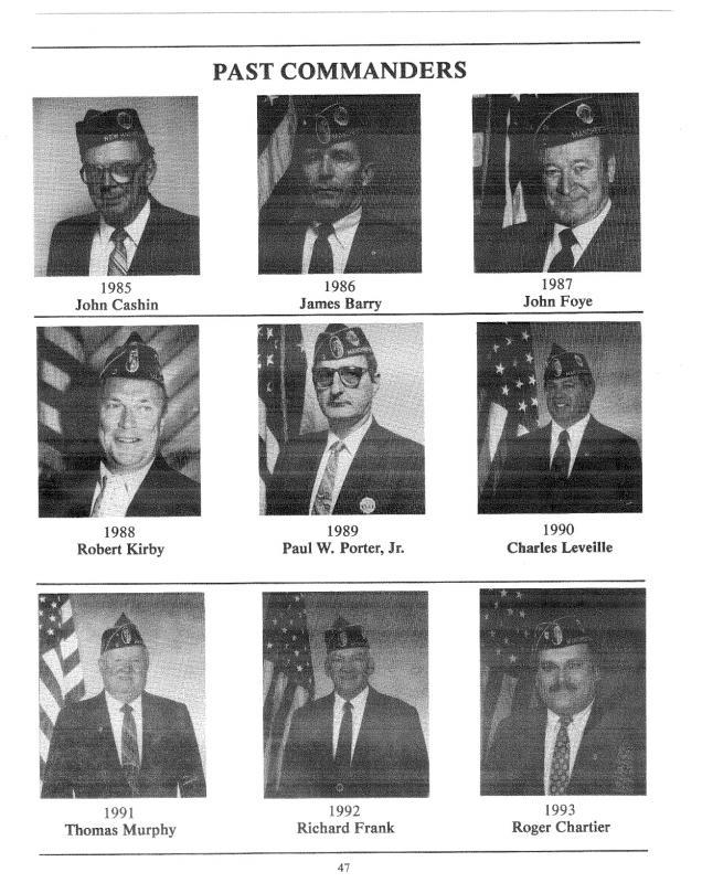 Henry J Sweeney Post---Past Commanders | The American Legion Centennial ...